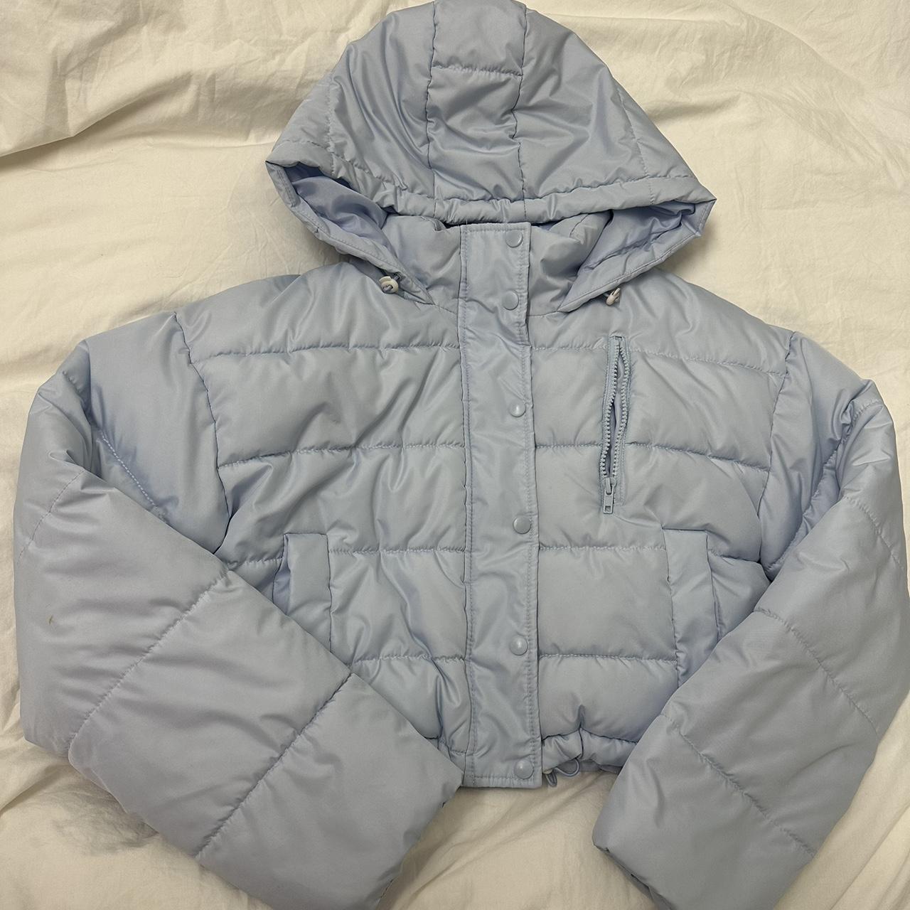 Baby Blue puffer jacket Size XS/S #pacsun #jacket - Depop
