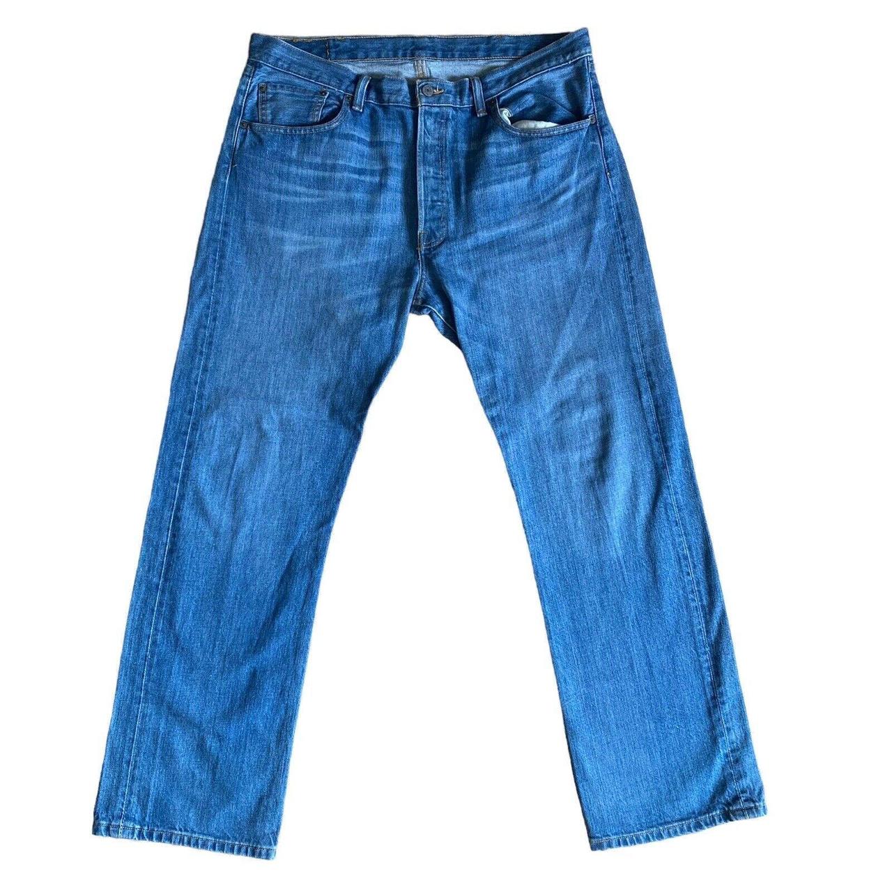 LEVI'S 501 Jeans Blue Denim Regular Straight Mens... - Depop