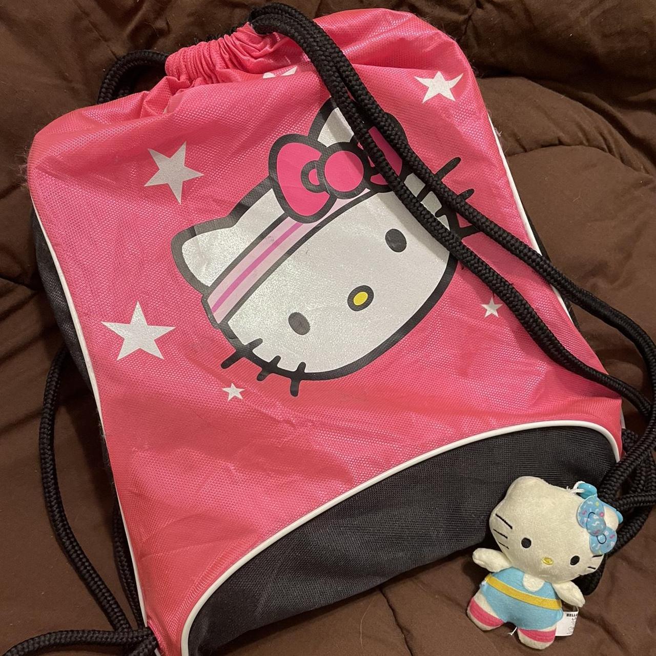 Rare Hello kitty gym bag with key chain!! #sanrio... - Depop