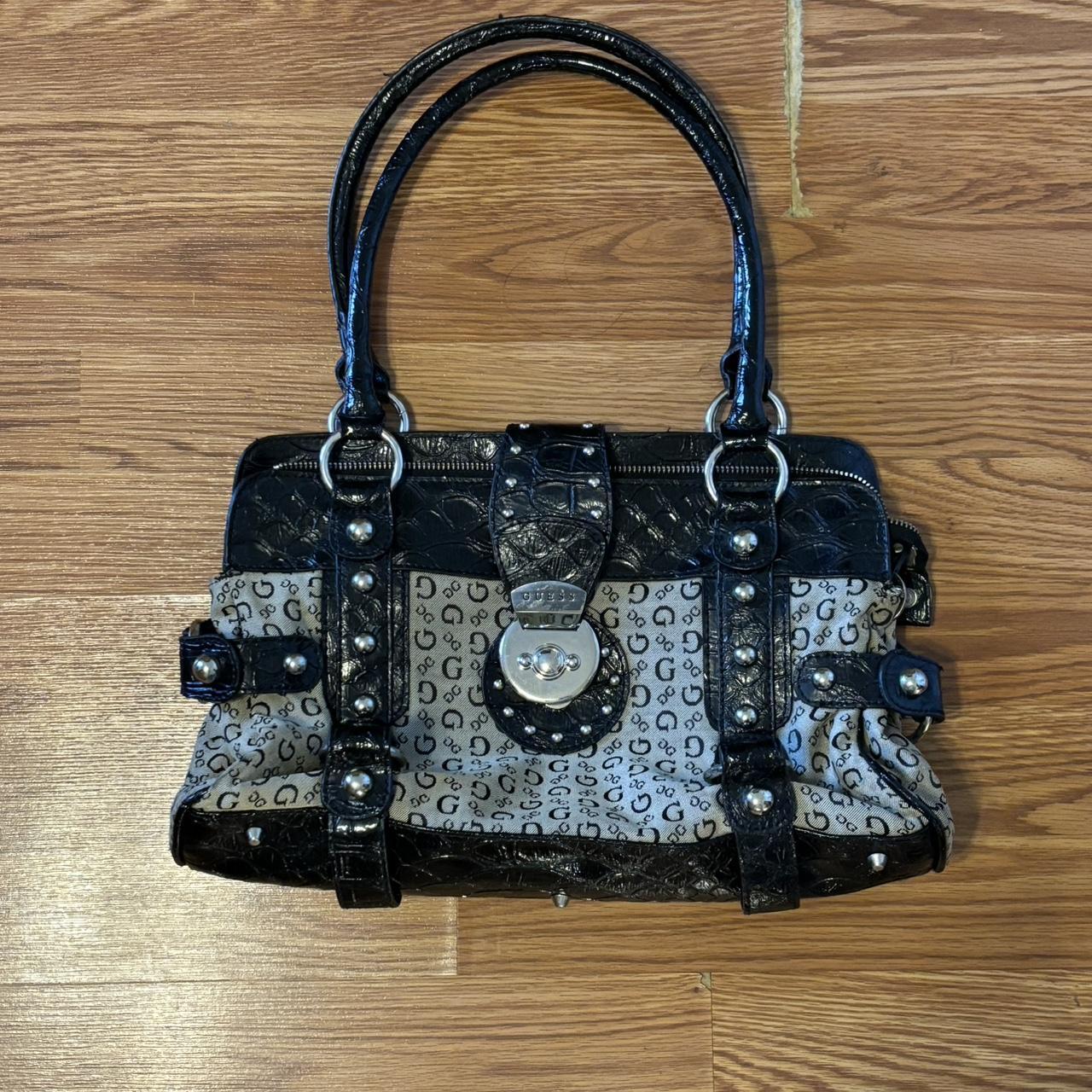stunning guess purse silver hardware leopard... - Depop