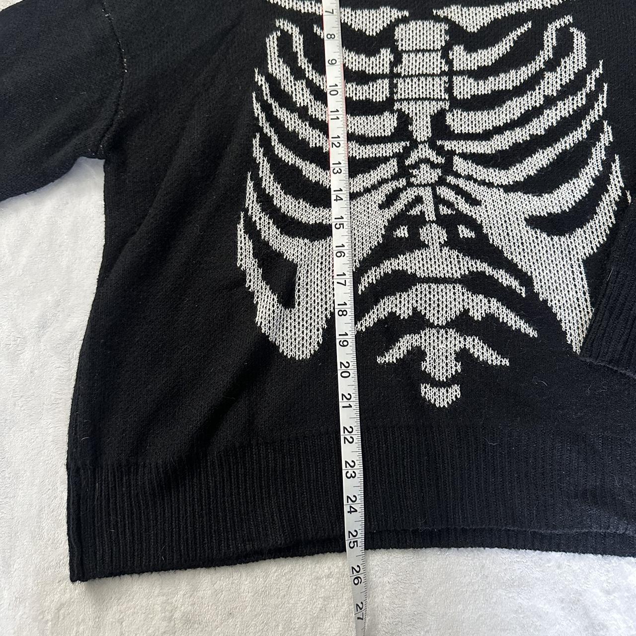 ROMWE black skeleton knitted sweater. Worn twice.... - Depop
