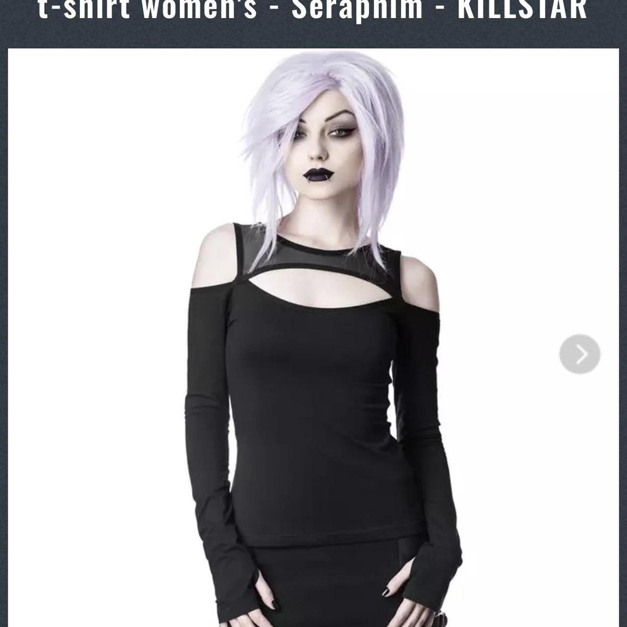 Killstar Seraphim long sleeve top with thumb... - Depop