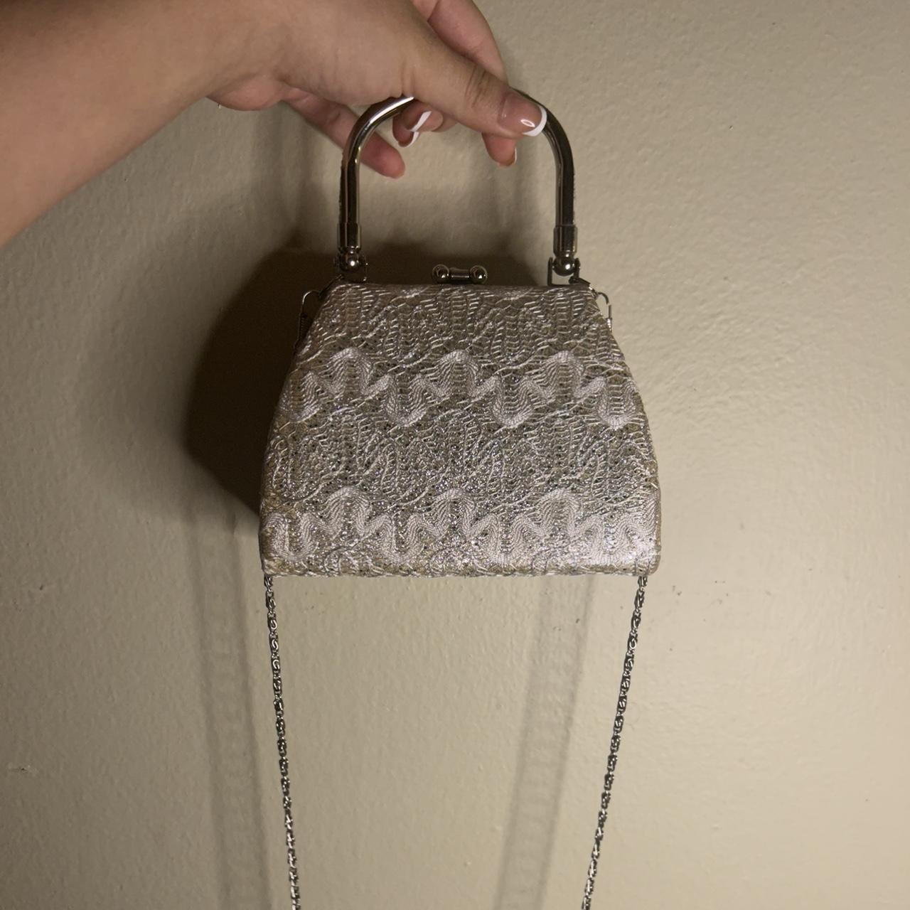 Small Silver Purse - Depop
