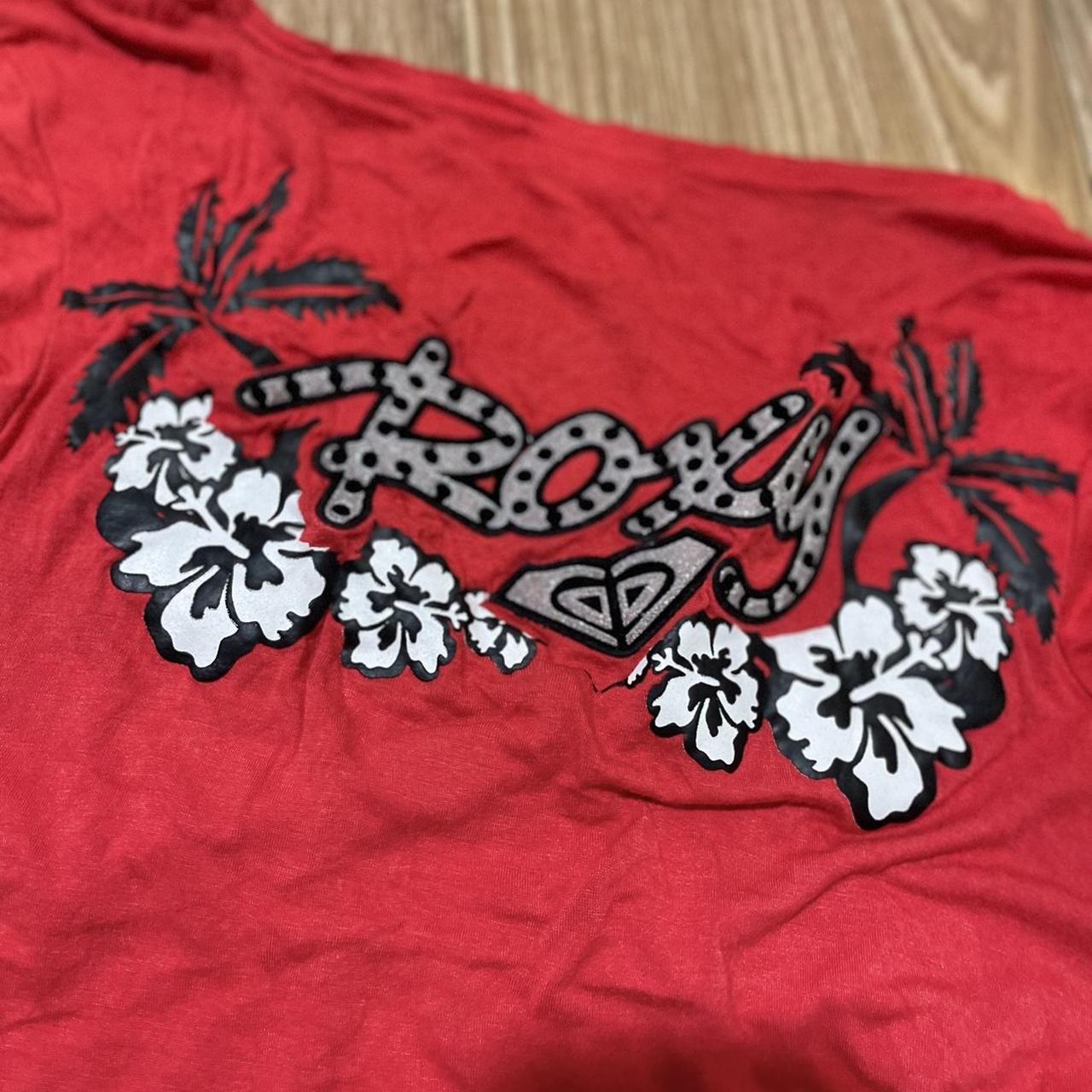 VINTAGE ROXY - RED ROXY T-SHIRT AND Beautiful Red,... - Depop