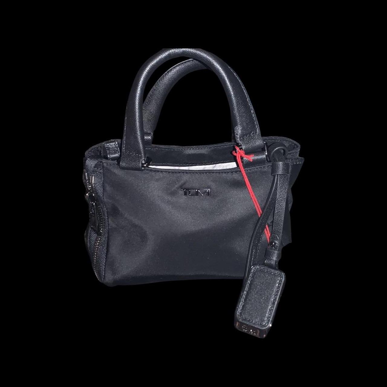 Small mini Tumi black nylon handbag with adjustable... - Depop
