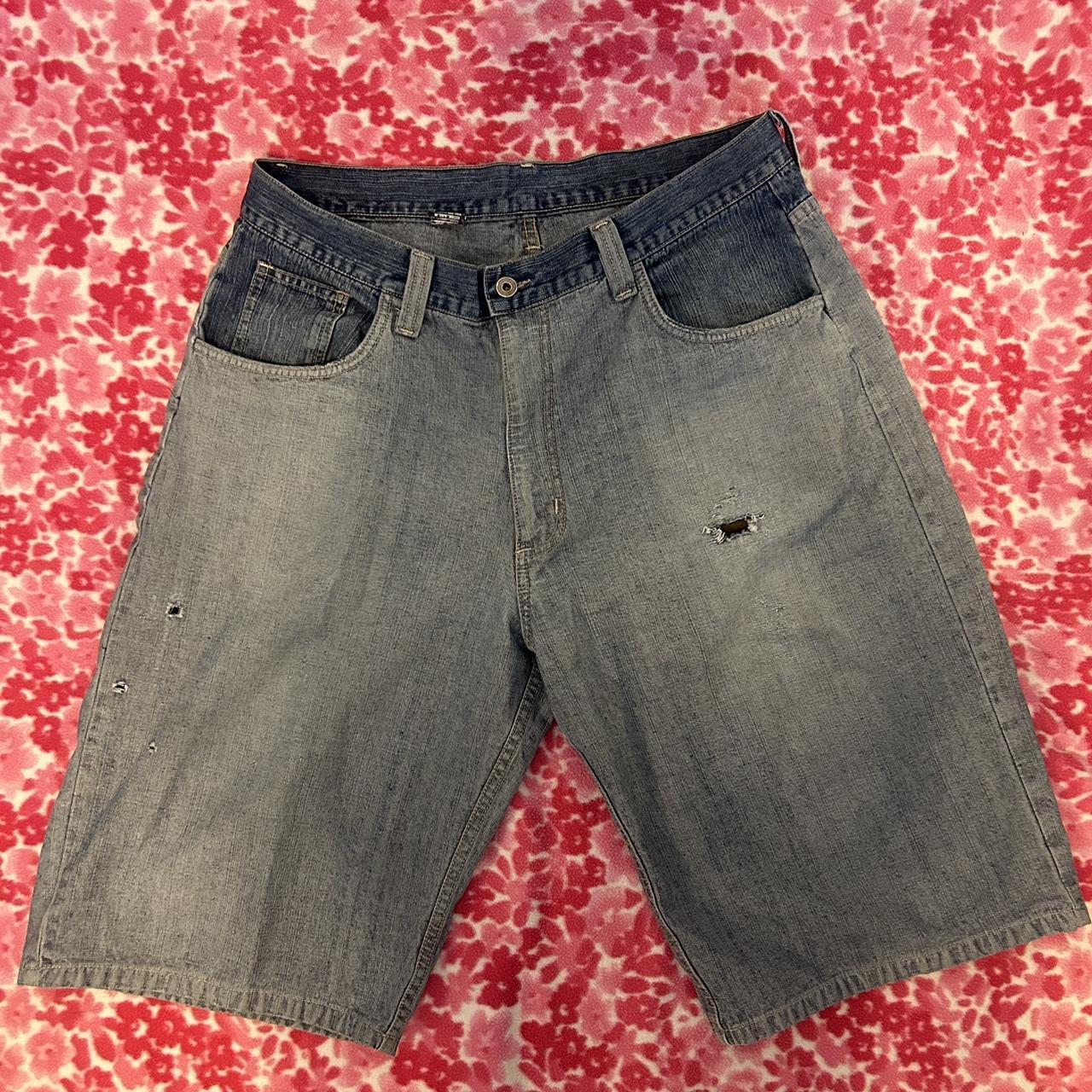 Blue jorts Size: 34-36 not a 40 - Depop