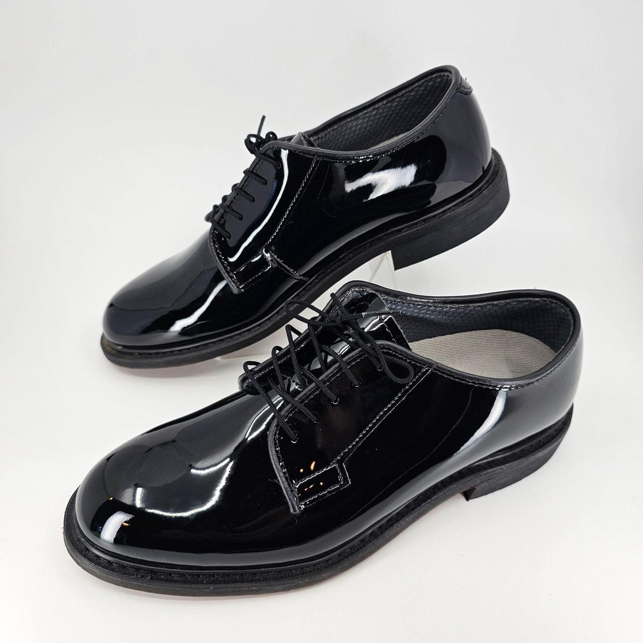 Bates Glossy Dress Uniform Patent Leather Oxford... | Depop