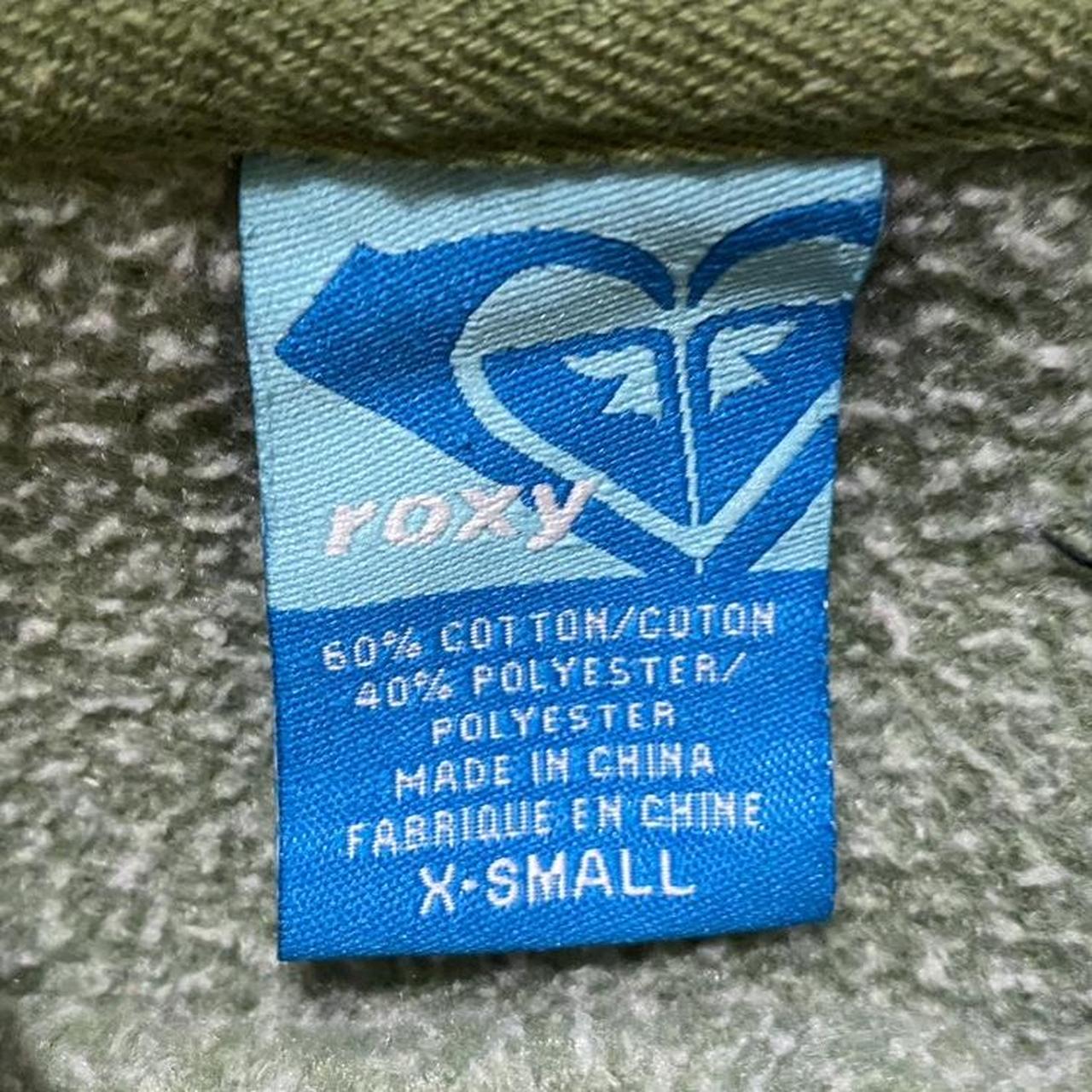 2000s olive green Roxy hoodie XS last two photos of... | Depop