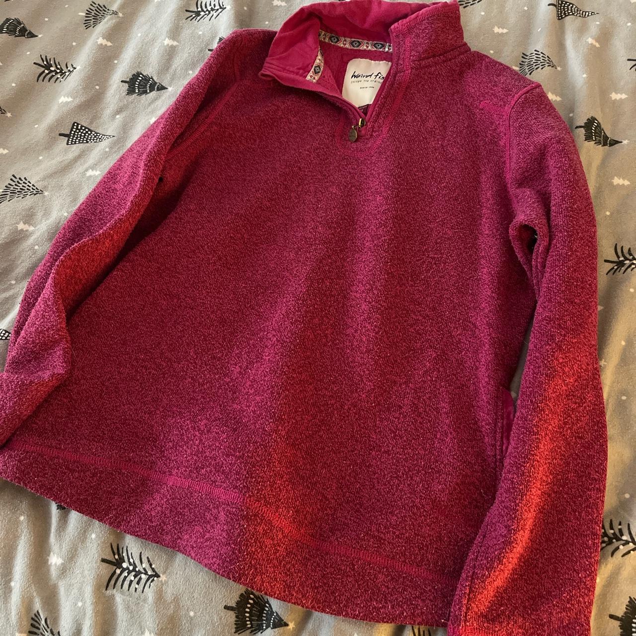 Weird fish pink jumper , never worn as too big... - Depop