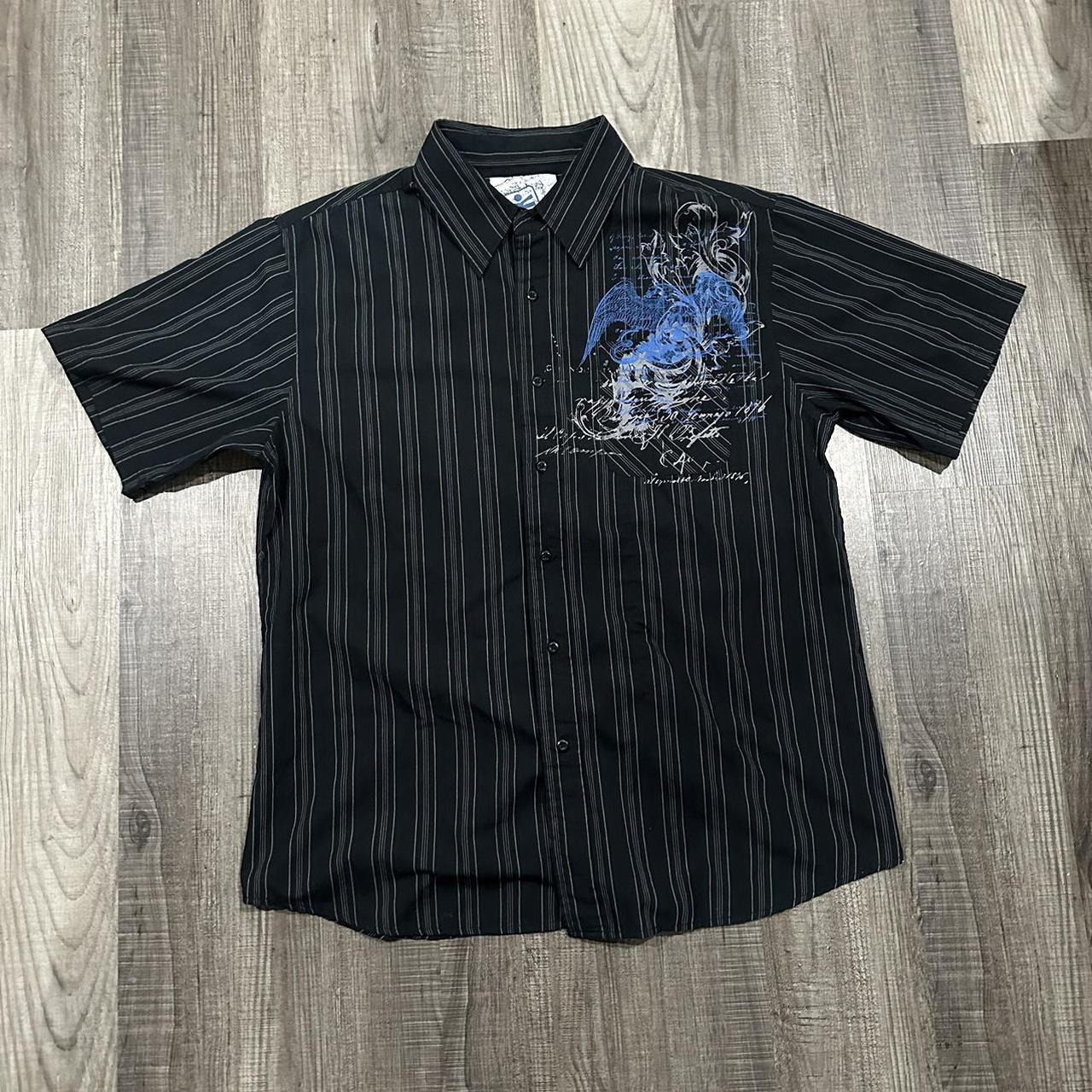 Y2K Machine Button Up -Size L -Condition 9/10 - Depop