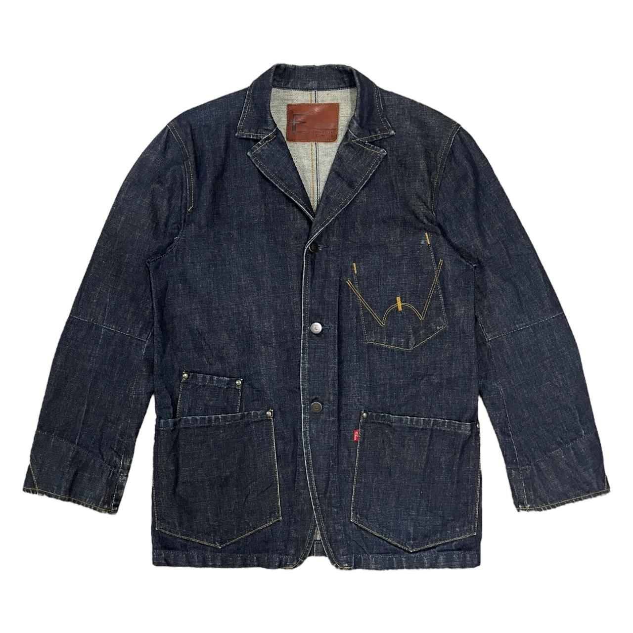 Vintage Edwin E Function Raw Denim Jean Jacket... - Depop