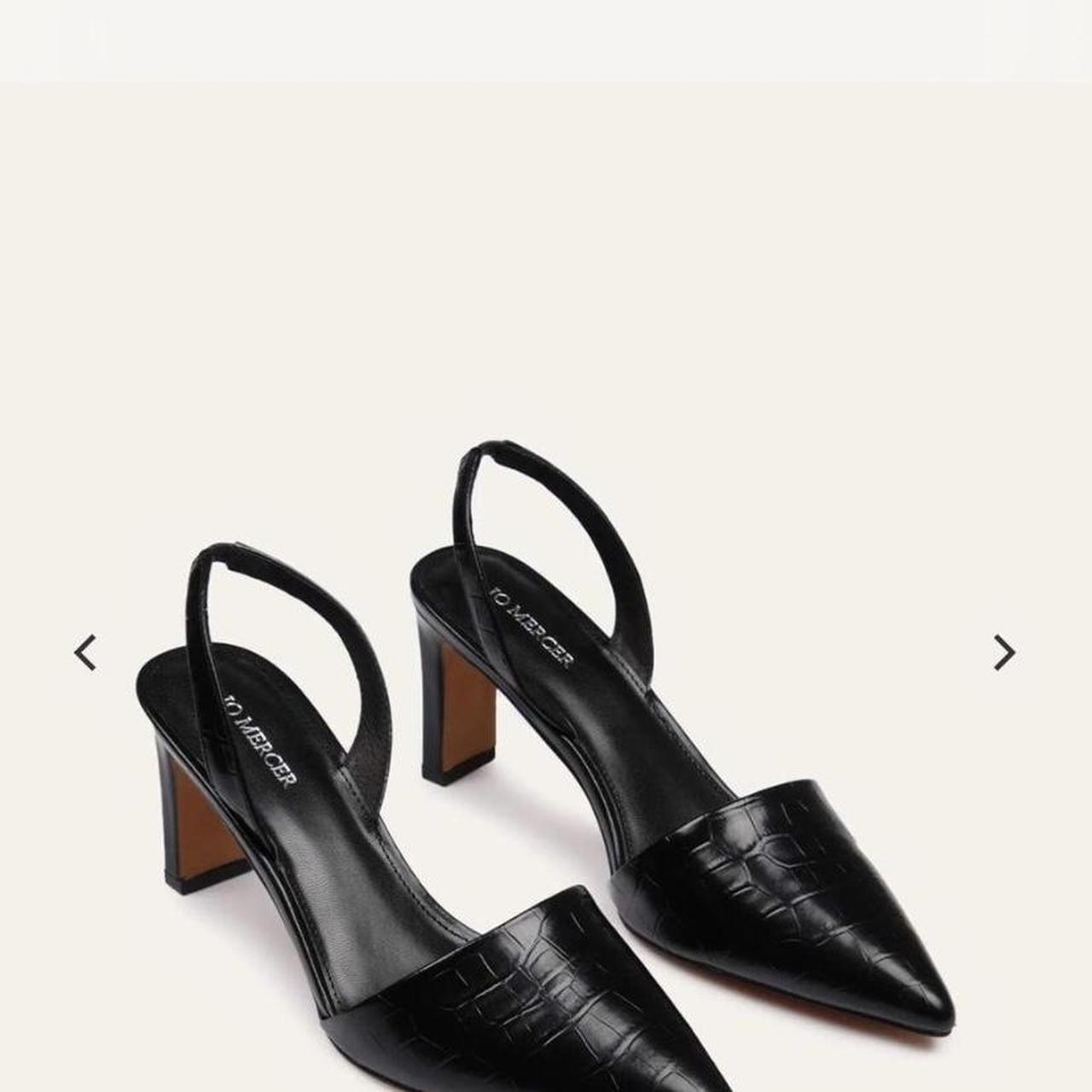 Jo Mercer leather block heels size 39 black Good... - Depop