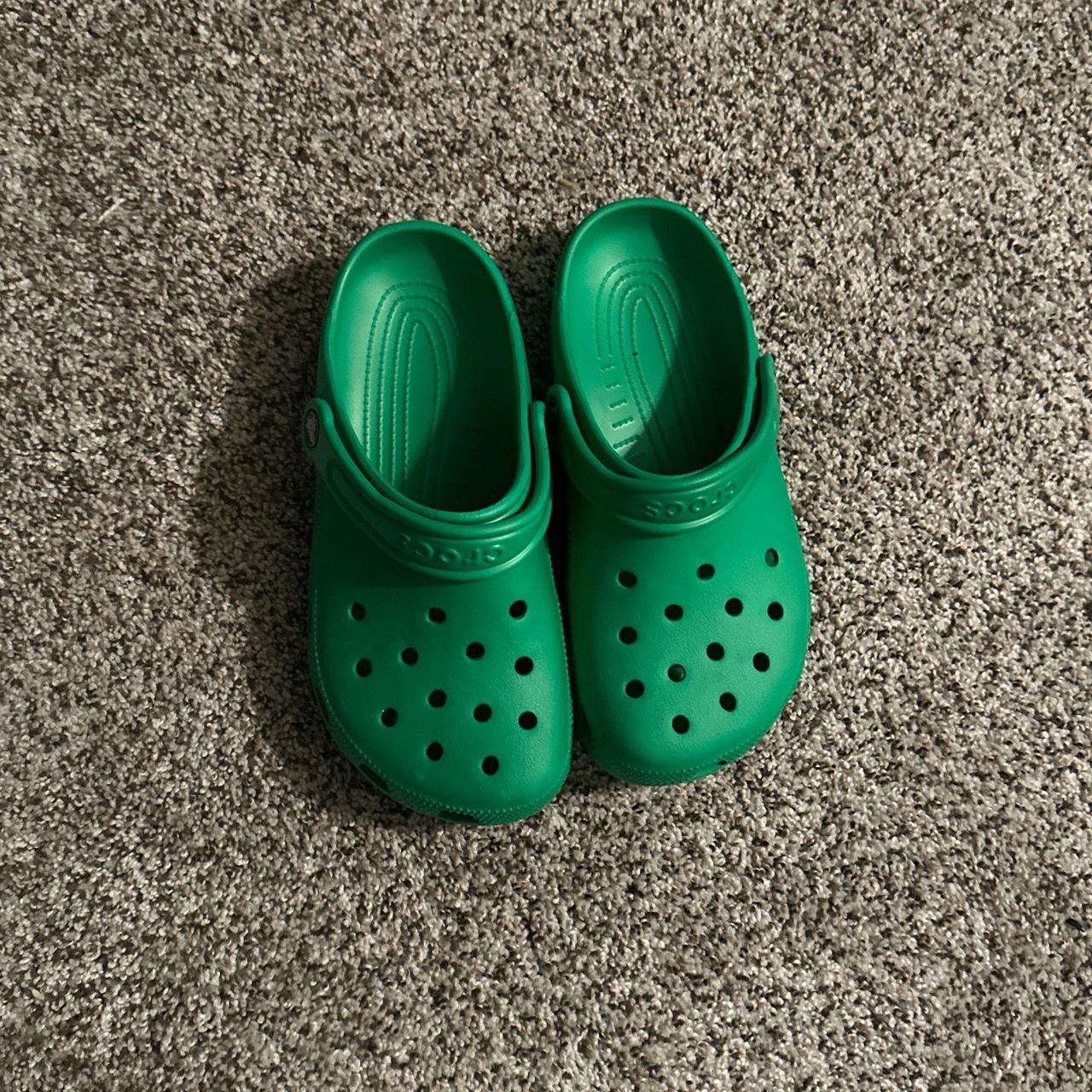 Green Crocs size 6 men’s *barely worn* - Depop