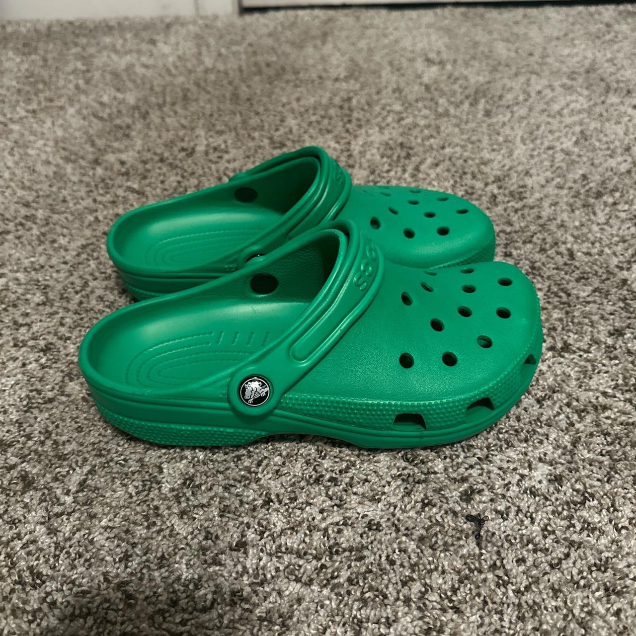 Green Crocs size 6 men’s *barely worn* - Depop