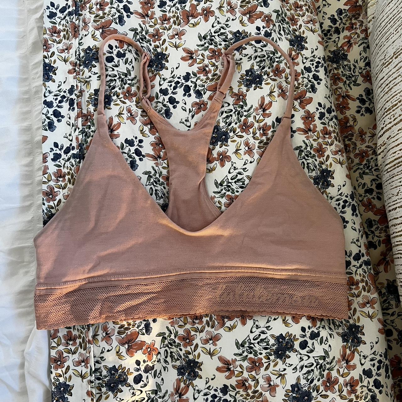 LULULEMON light pink mini bralette! Super cute!... - Depop