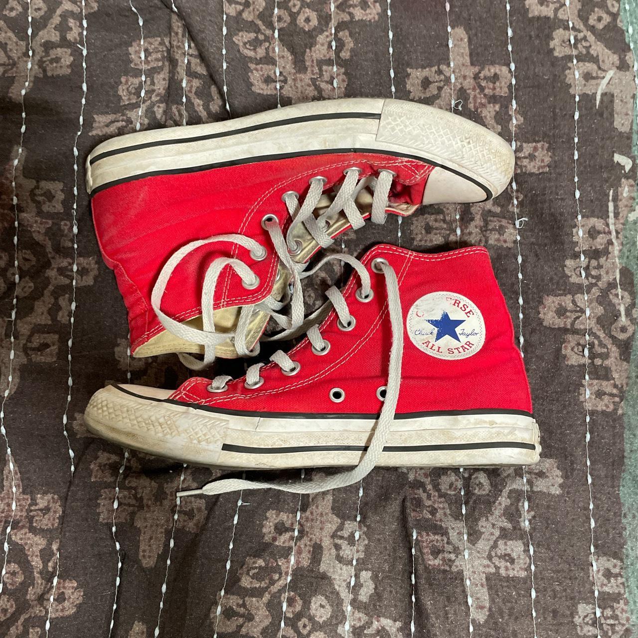 Red Converse Chuck Taylor All-Stars Fair condition,... - Depop
