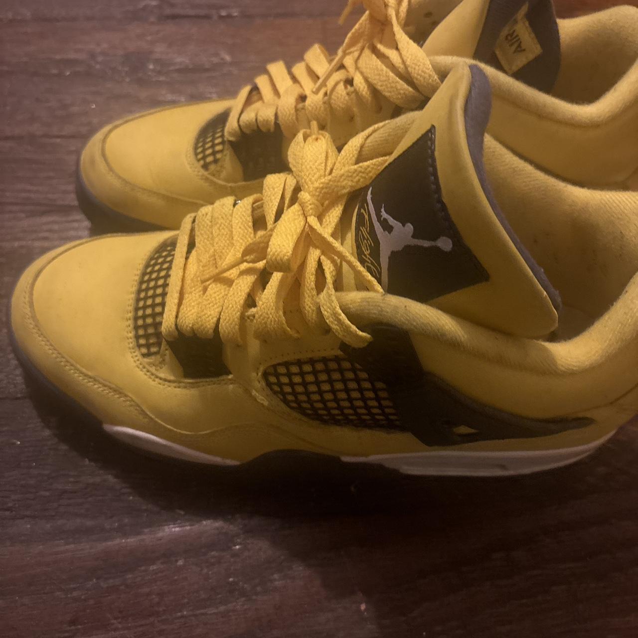 Jordan yellow 4s - Depop