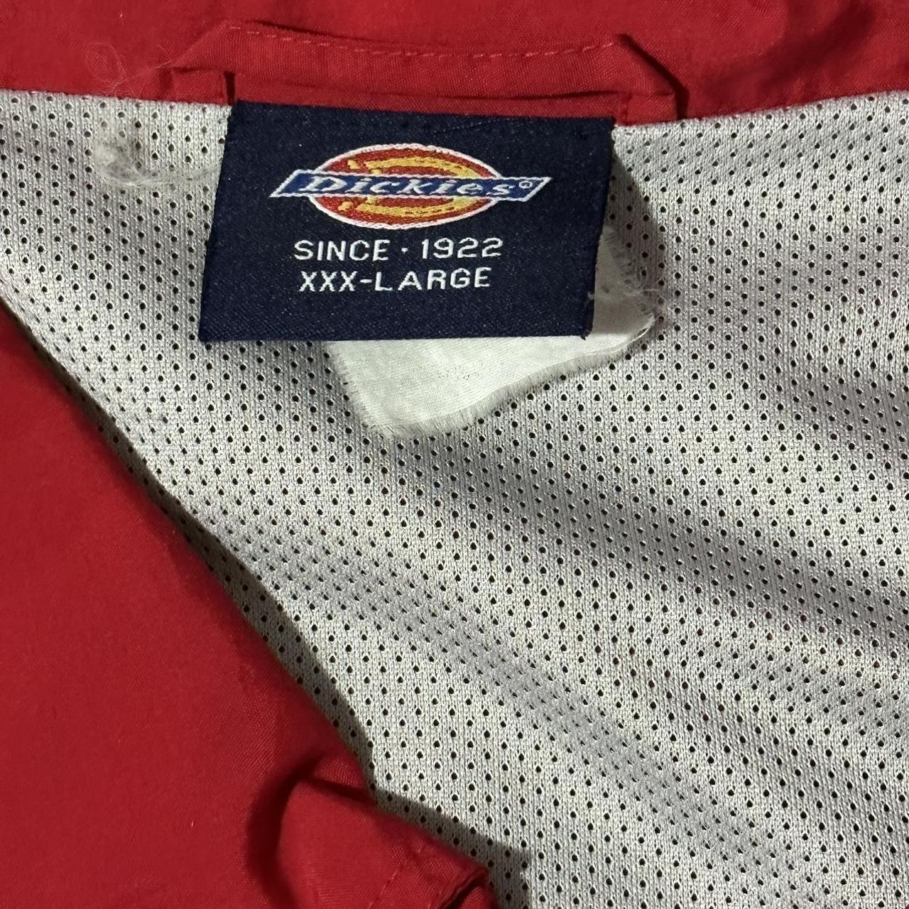 dickies red collared windbreaker -vintage -no... - Depop