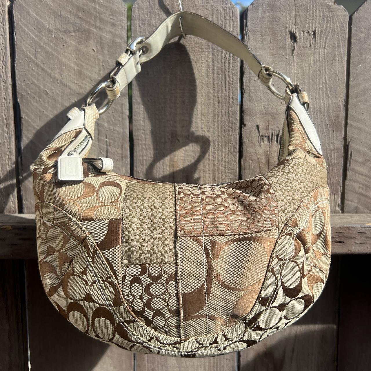 Coach patchwork canvas y2k shoulder bag - Depop