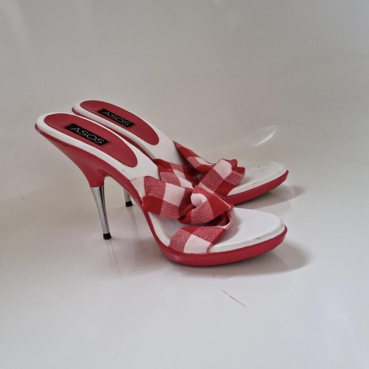 Asos Red Heels 👠 Great condition Size 3 #asos... - Depop