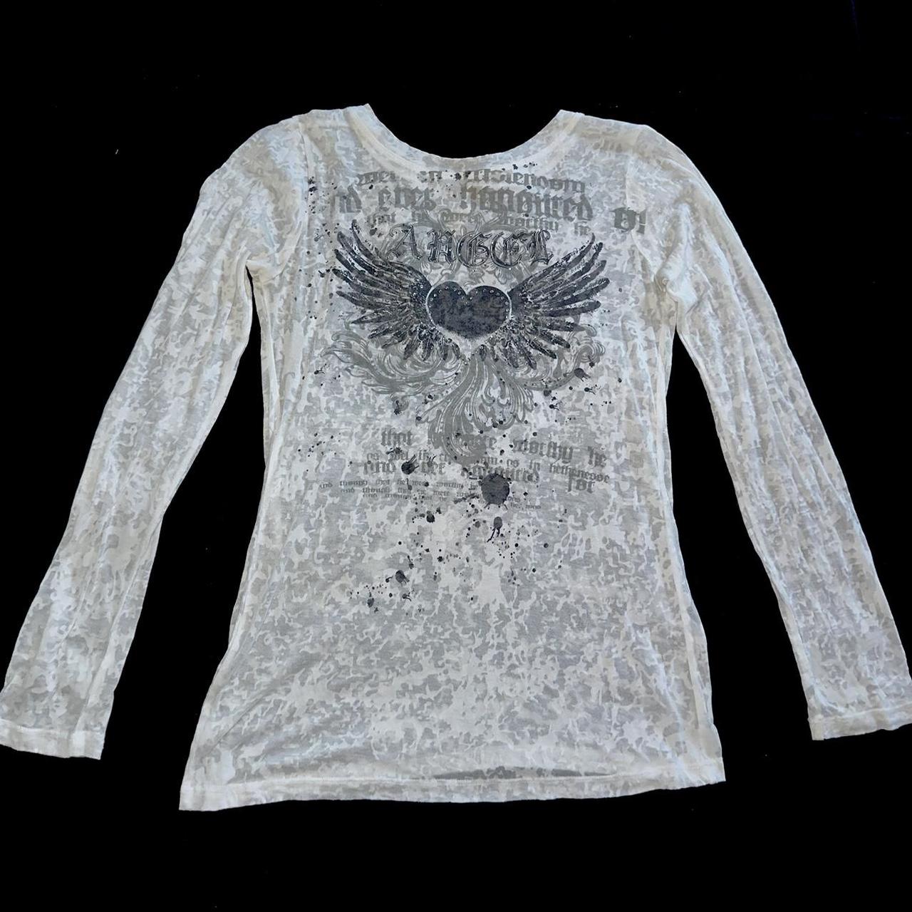 angel y2k longsleeve tagged for exposure the cutest... - Depop