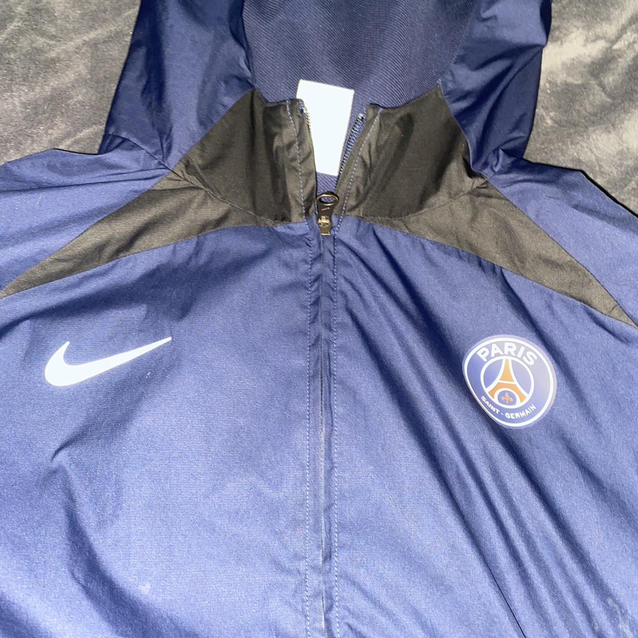 nike psg windbreaker blue & black size large... - Depop