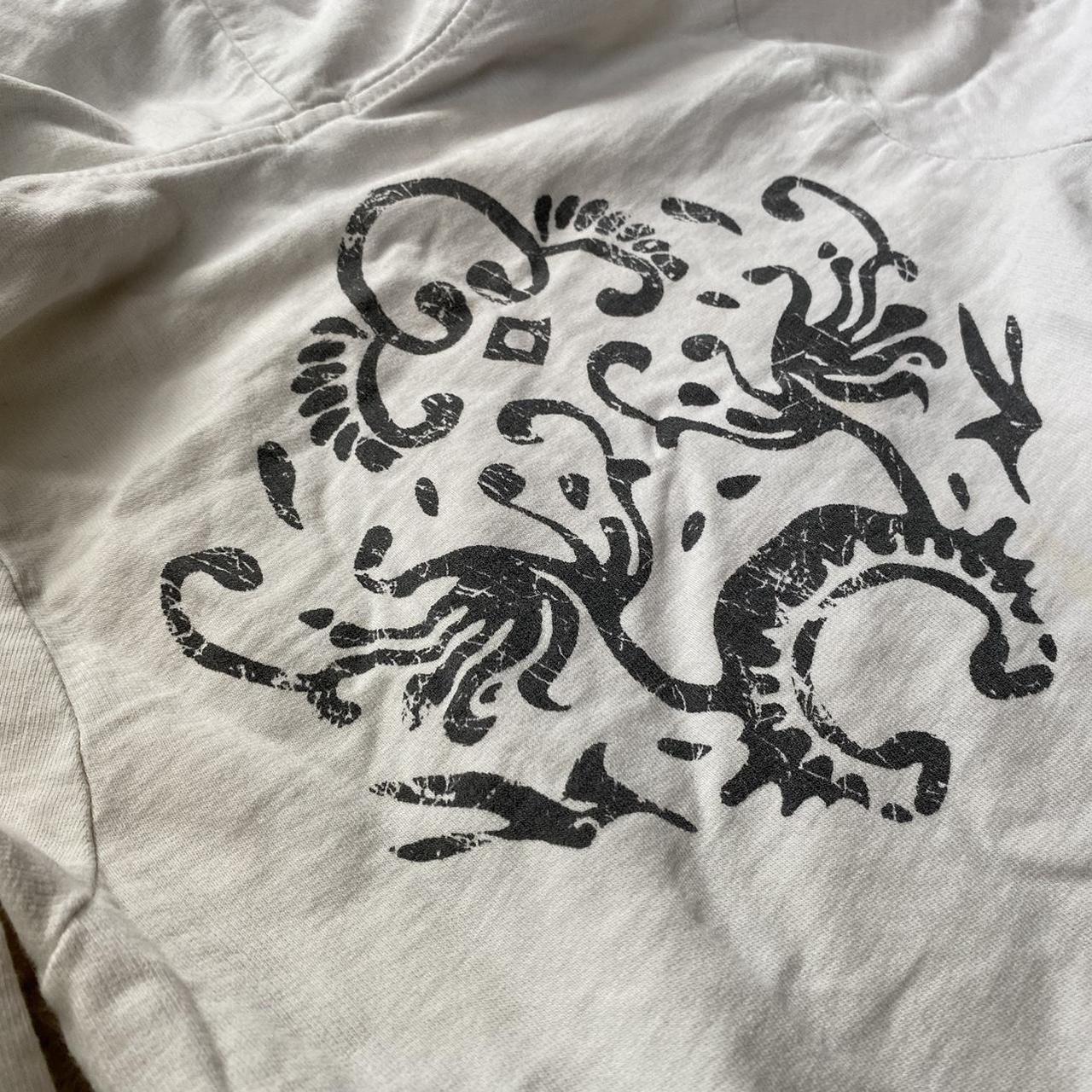 Yogi White and grey jacket 🩶🤍💛 #grunge #emo #y2k... - Depop