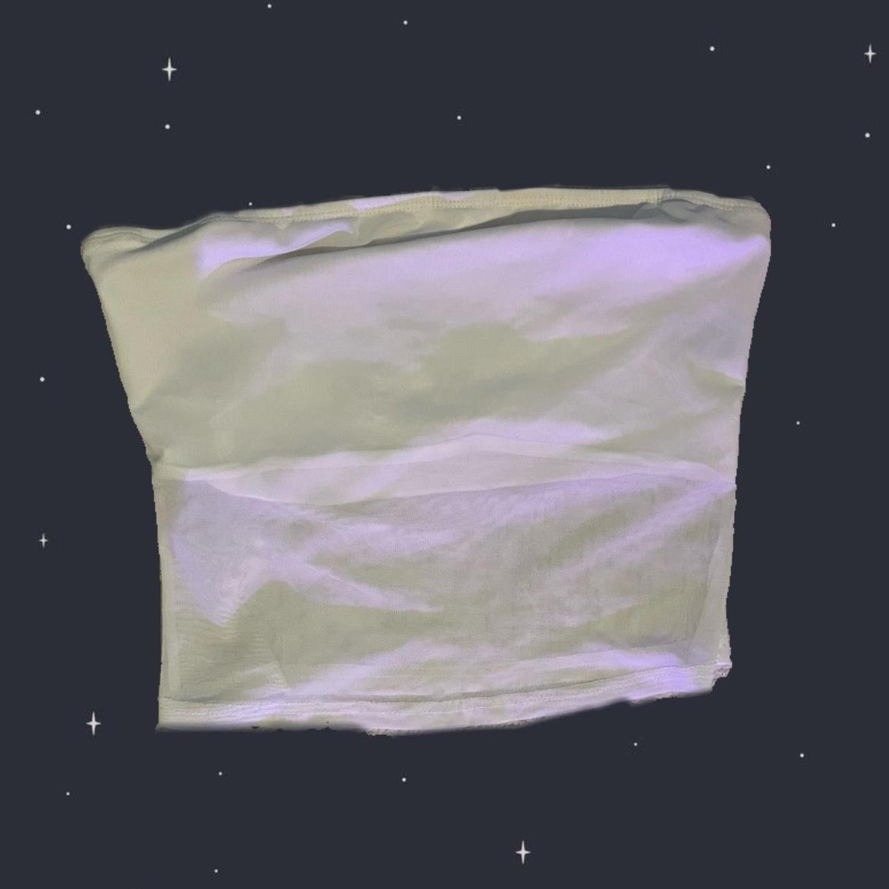 white tube top (transparent stomach) 🪽 - Depop