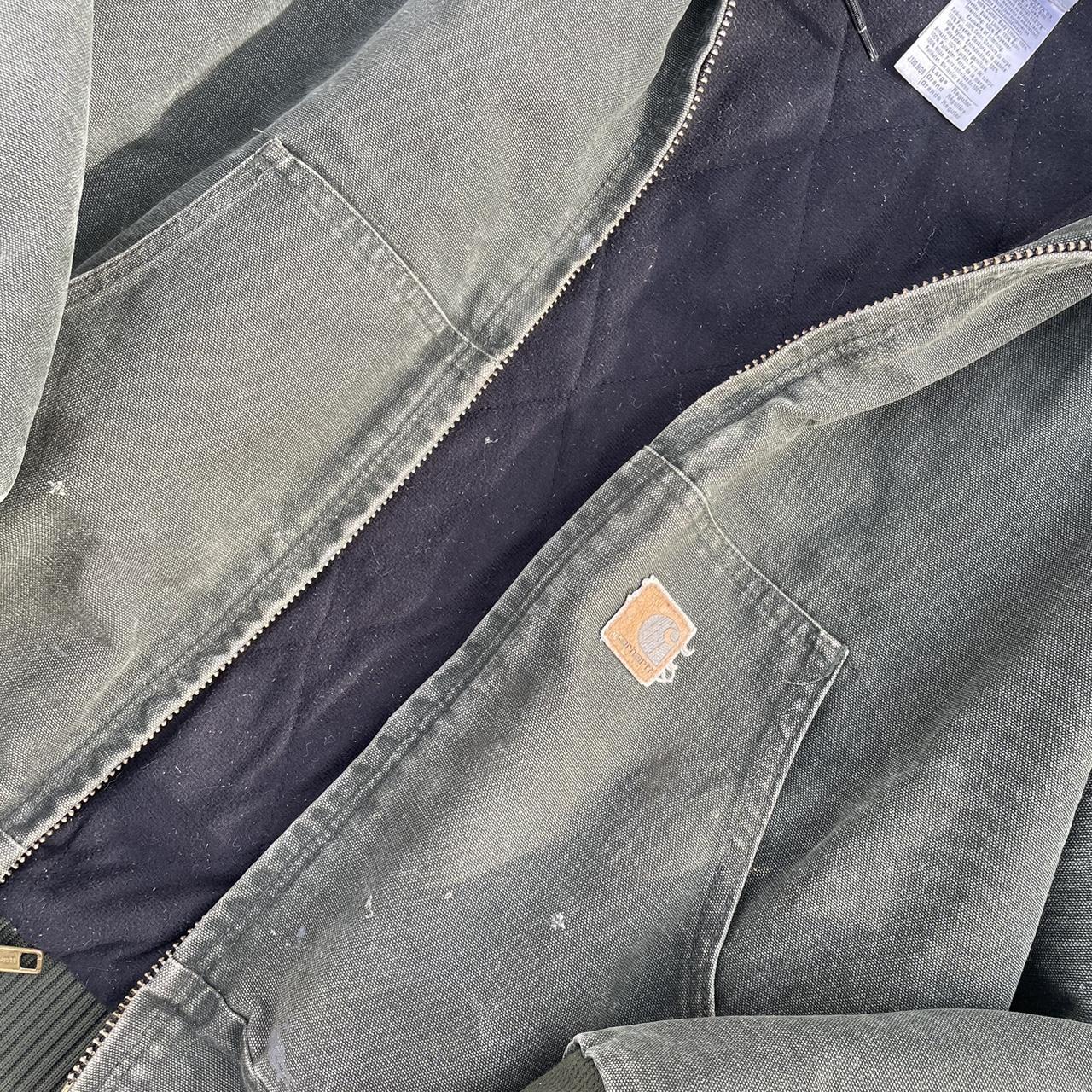 Moss Green Carhartt hooded jacket Size L Open to... - Depop