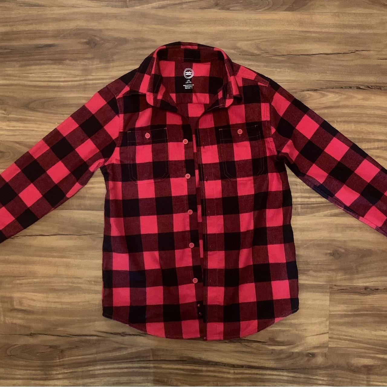 Wonder Nation Flannel Button up Boys Size L... - Depop