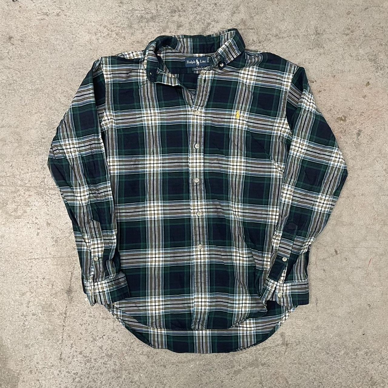 Vintage 90s Ralph Lauren Flannel Shirt Needs a good... - Depop