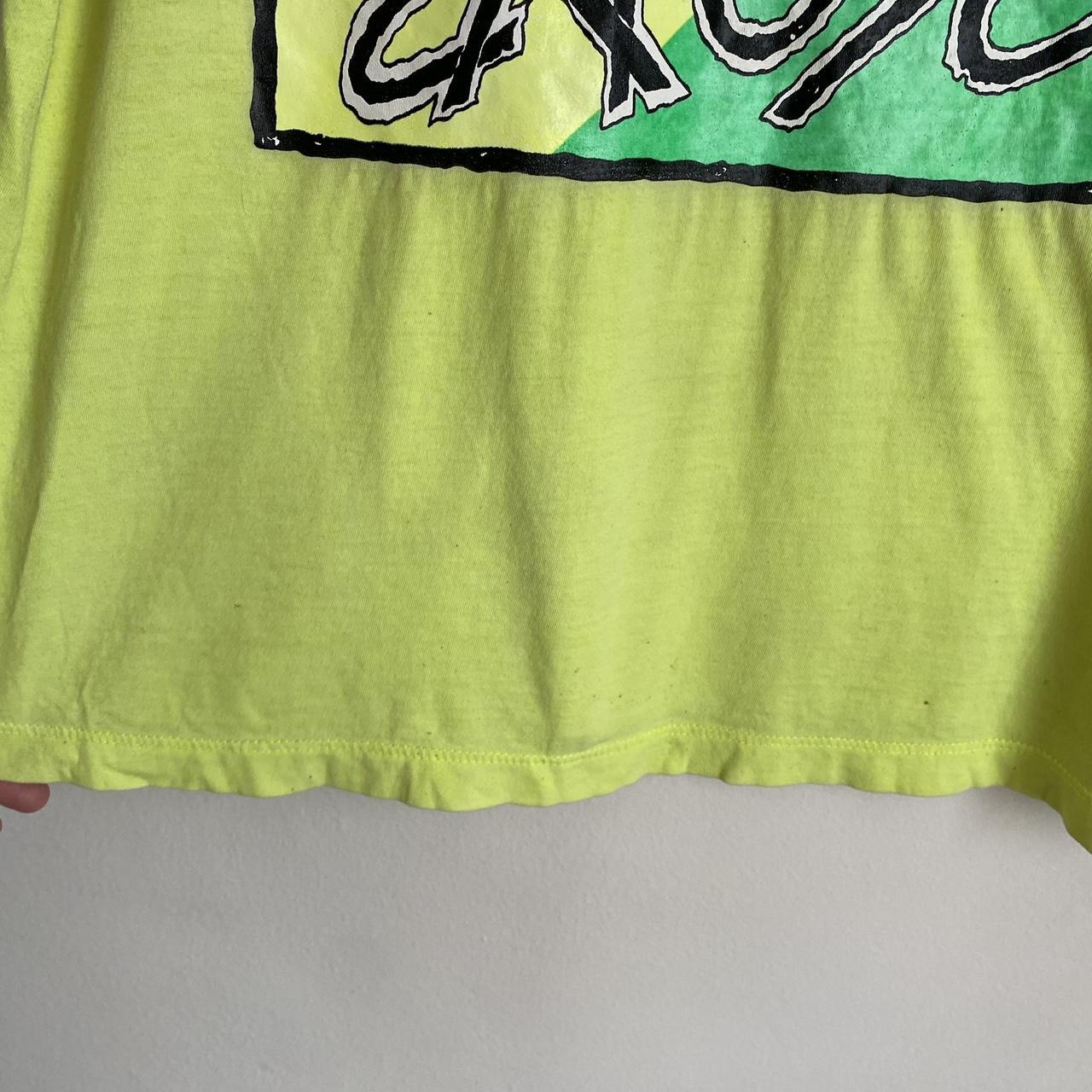 neon ras iley expose shirt. bright yellow, green,... - Depop