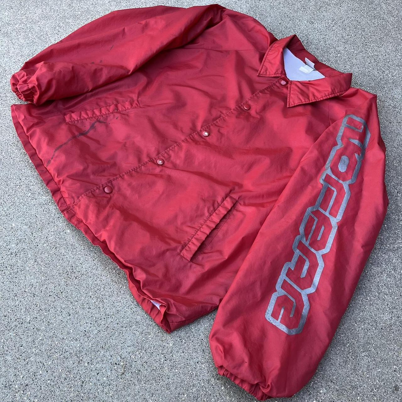 Vintage No Fear jacket big sleeve spellout minor... - Depop