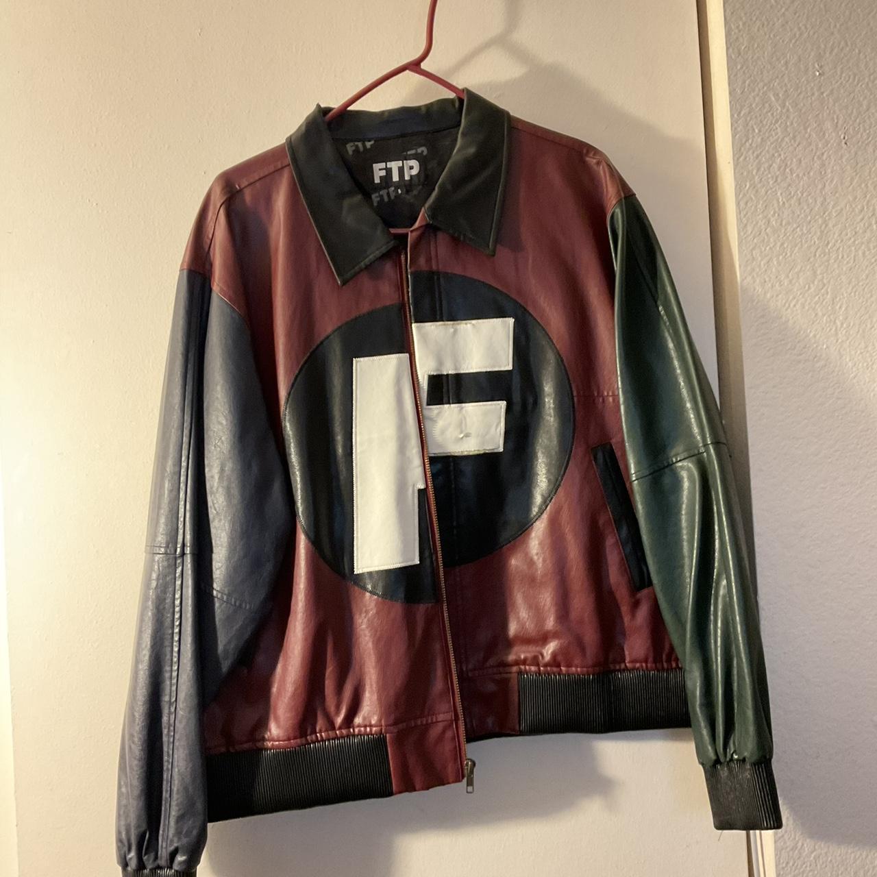 Ftp “racer jacket” Slight tear/rips on the F on... - Depop