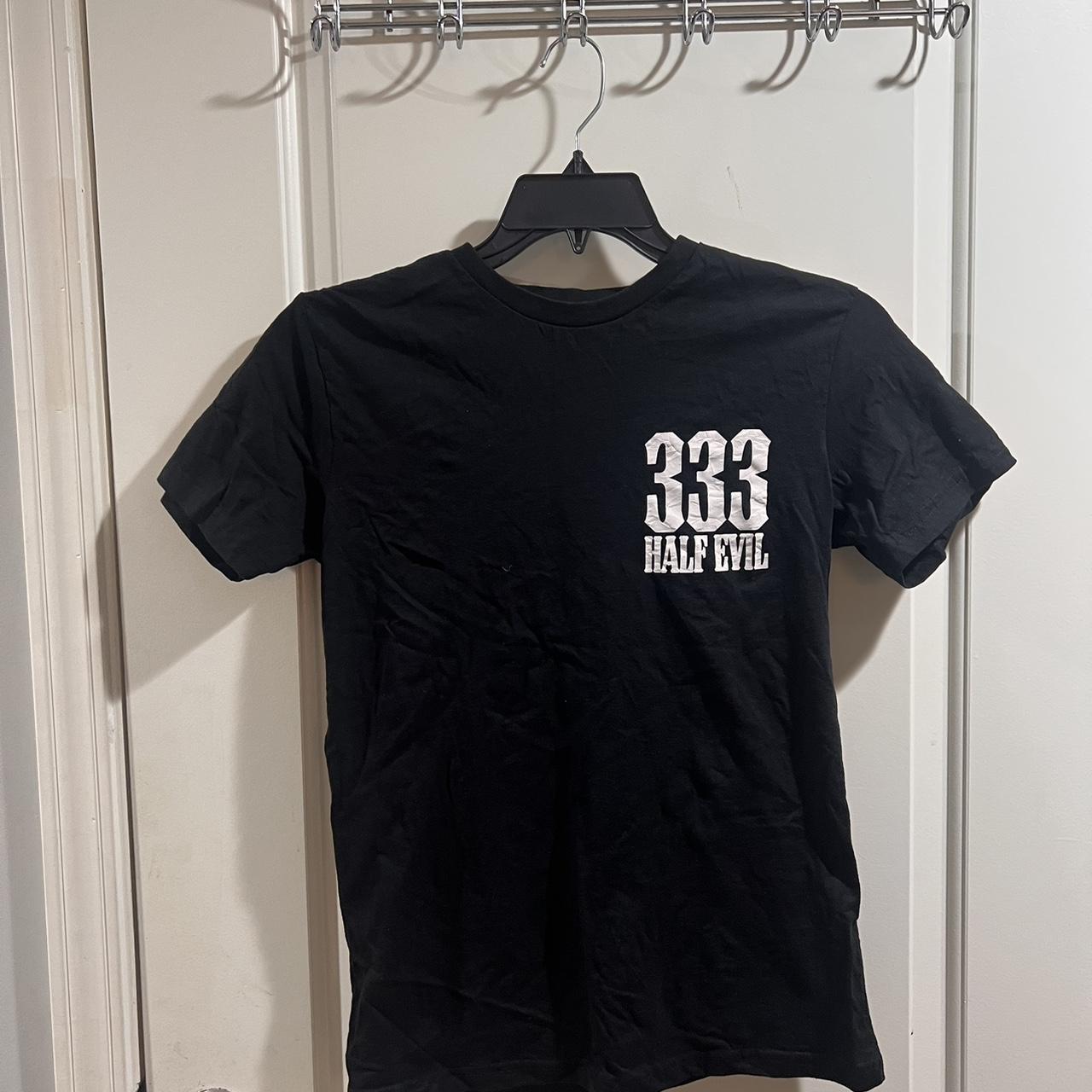 half evil 333 t shirt medium fits like a small... - Depop
