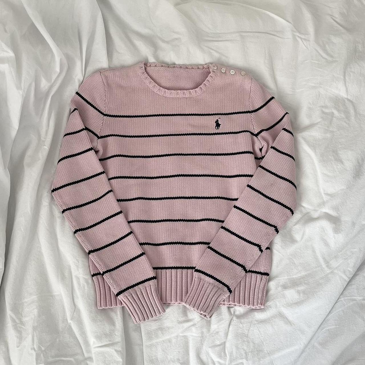 baby pink polo ralph lauren sweater !! ☆彡 tag not... - Depop