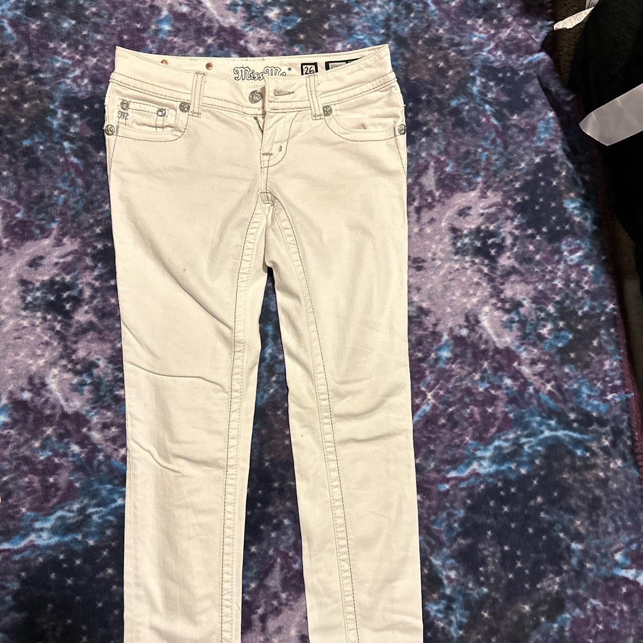 White washed miss me jeans🤍 worn a few times but no... - Depop