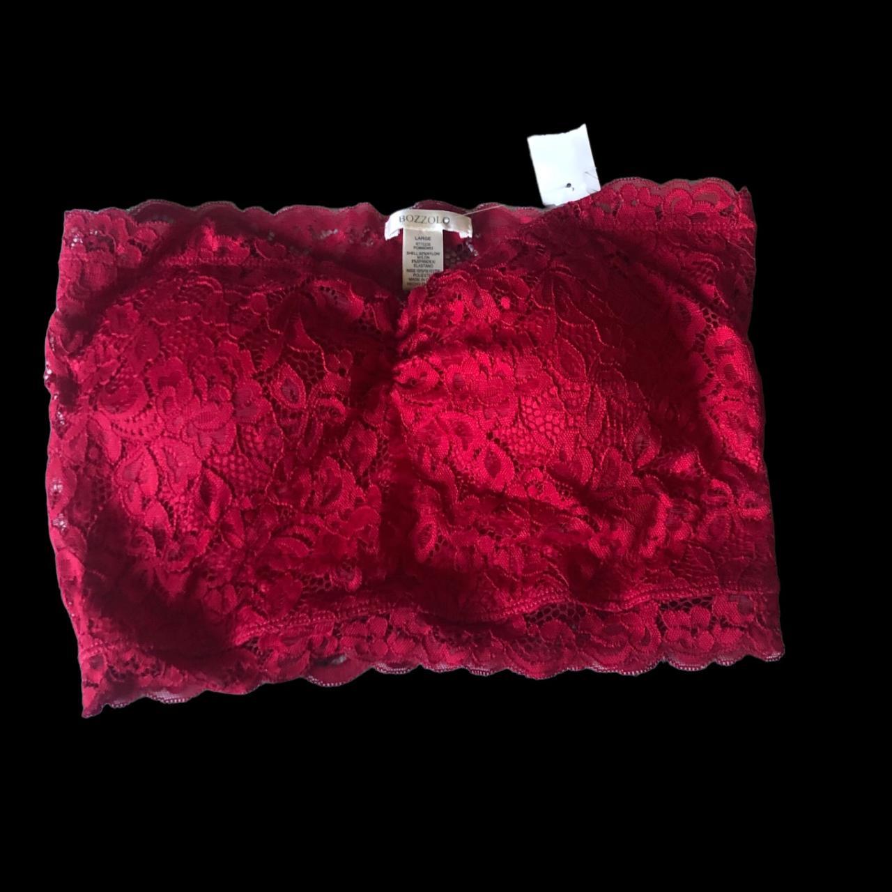 New with Tags Bozzolo Red & Black Lace Pleated... - Depop