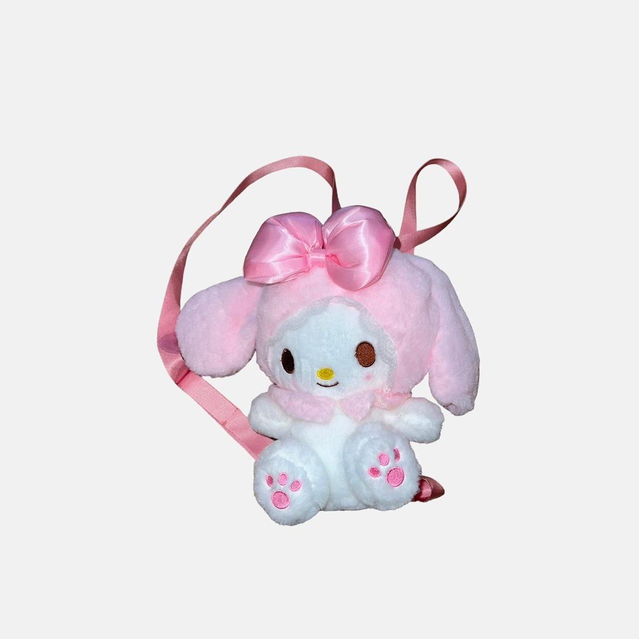 Adorable pink and white bunny plushie kawaii... - Depop