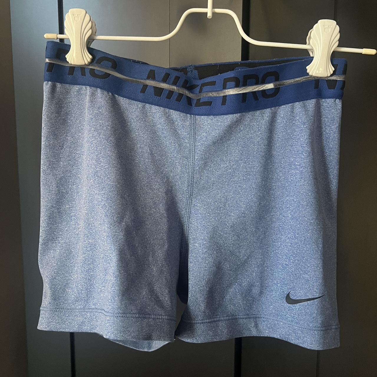 Blue Nike pros -Size small - Depop