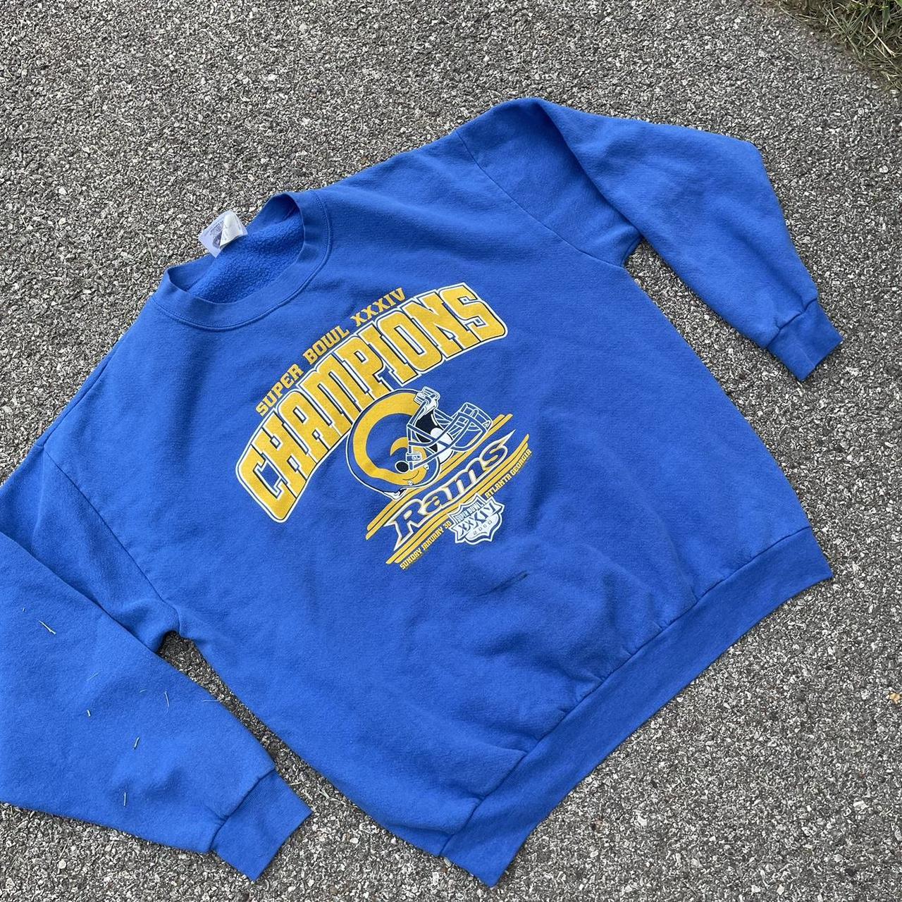 NFL Men's Blue and Yellow Sweatshirt | Depop