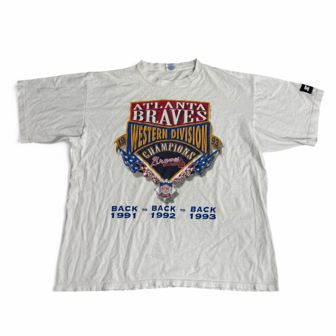 1993 Vintage Starter Atlanta Braves Western Division... | Depop