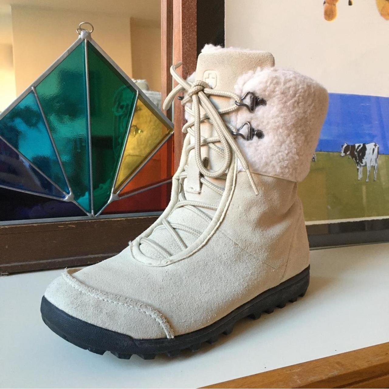 Alpine Swiss Wenger Snow Winter Boots Tan Suede. Depop
