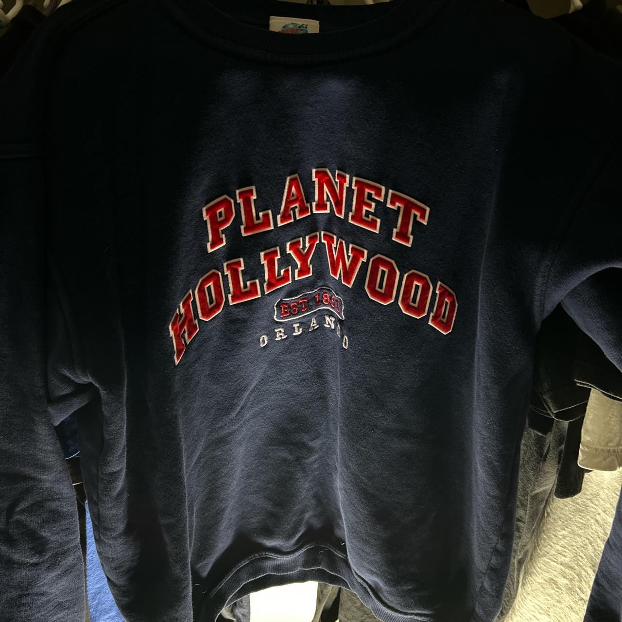 Vintage Y2K planet Hollywood Crewneck Size large... - Depop