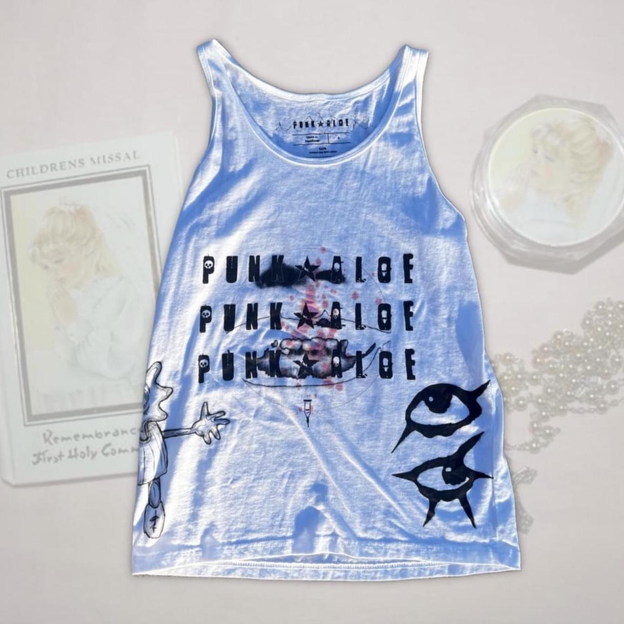 custom and hand painted tank top small in... - Depop