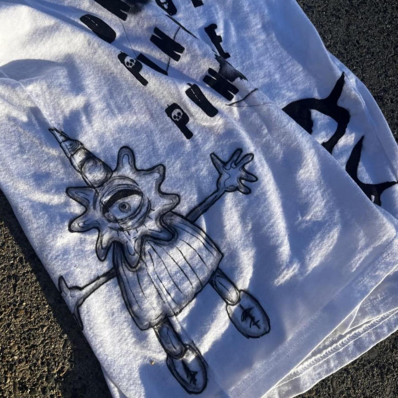 custom and hand painted tank top small in... - Depop