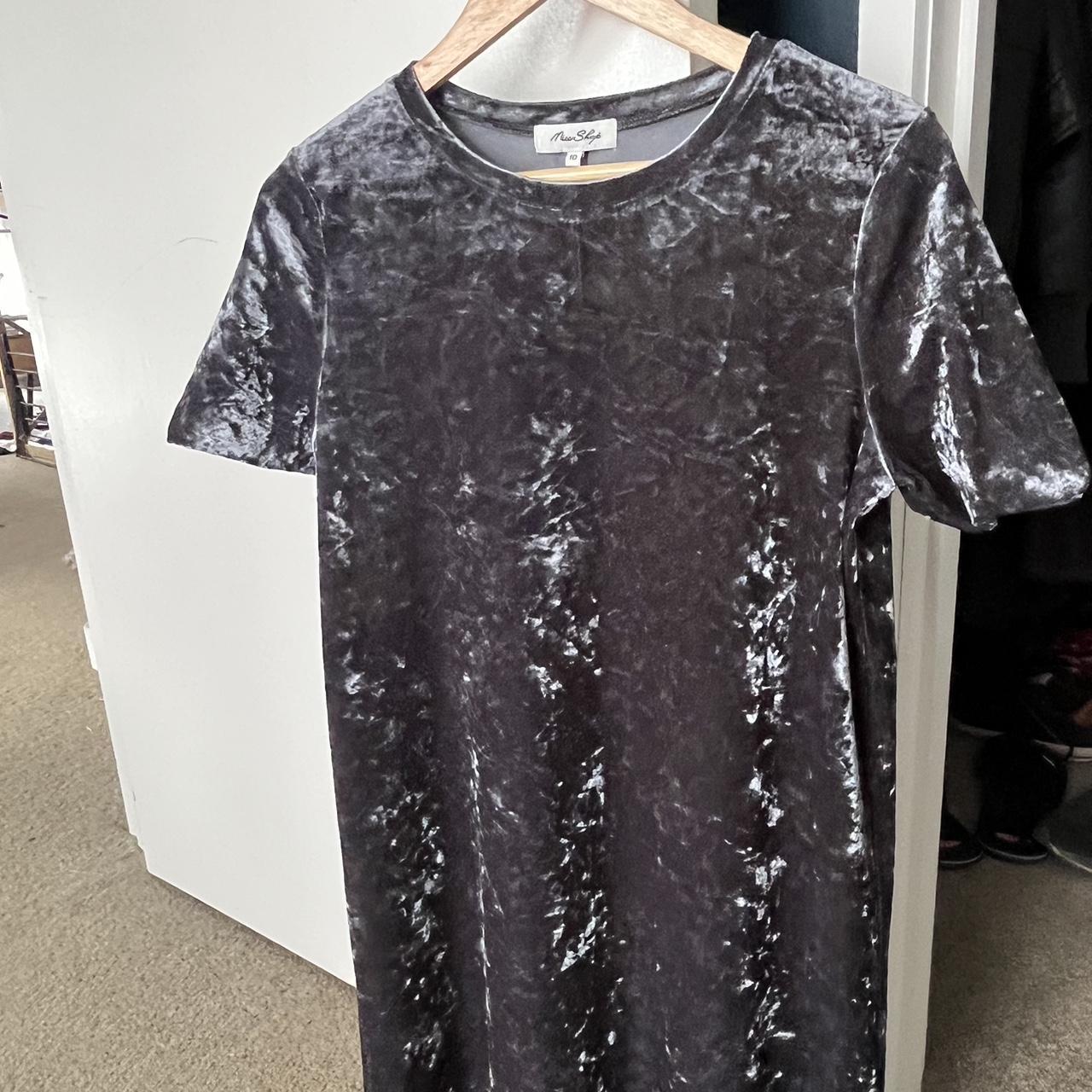 Miss shop grey velvet dress, good used condition,... - Depop
