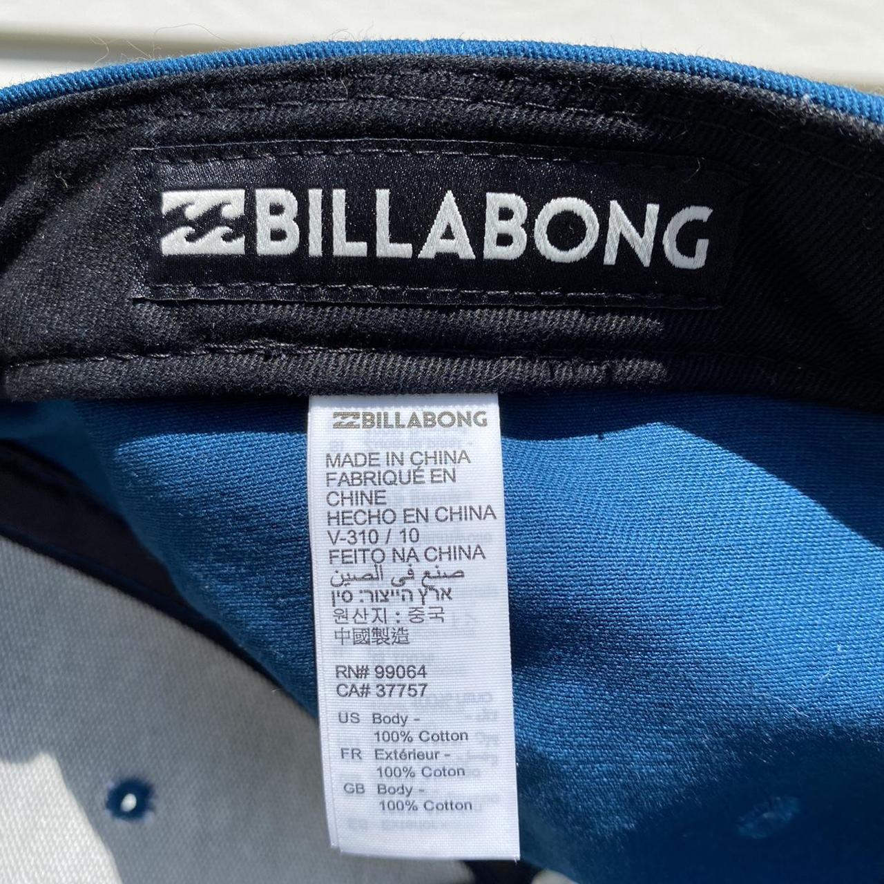Billabong Men's Blue and Grey Hat | Depop