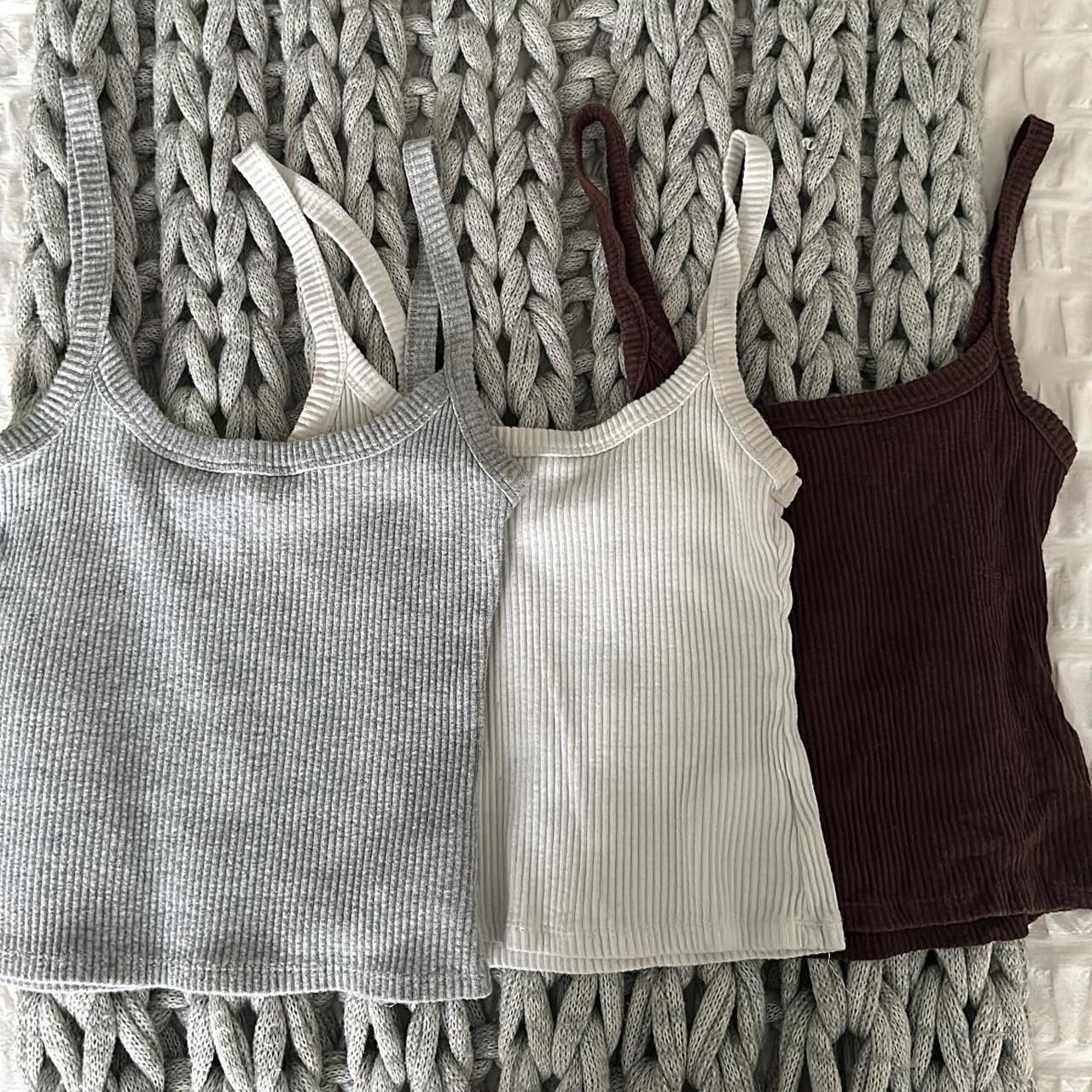 supre riri tank in colours grey, white,... - Depop