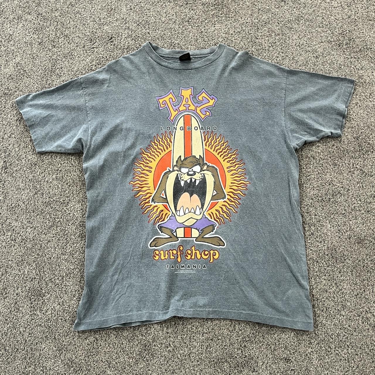 Vintage 1994 Made in USA Single Stitch Taz... - Depop